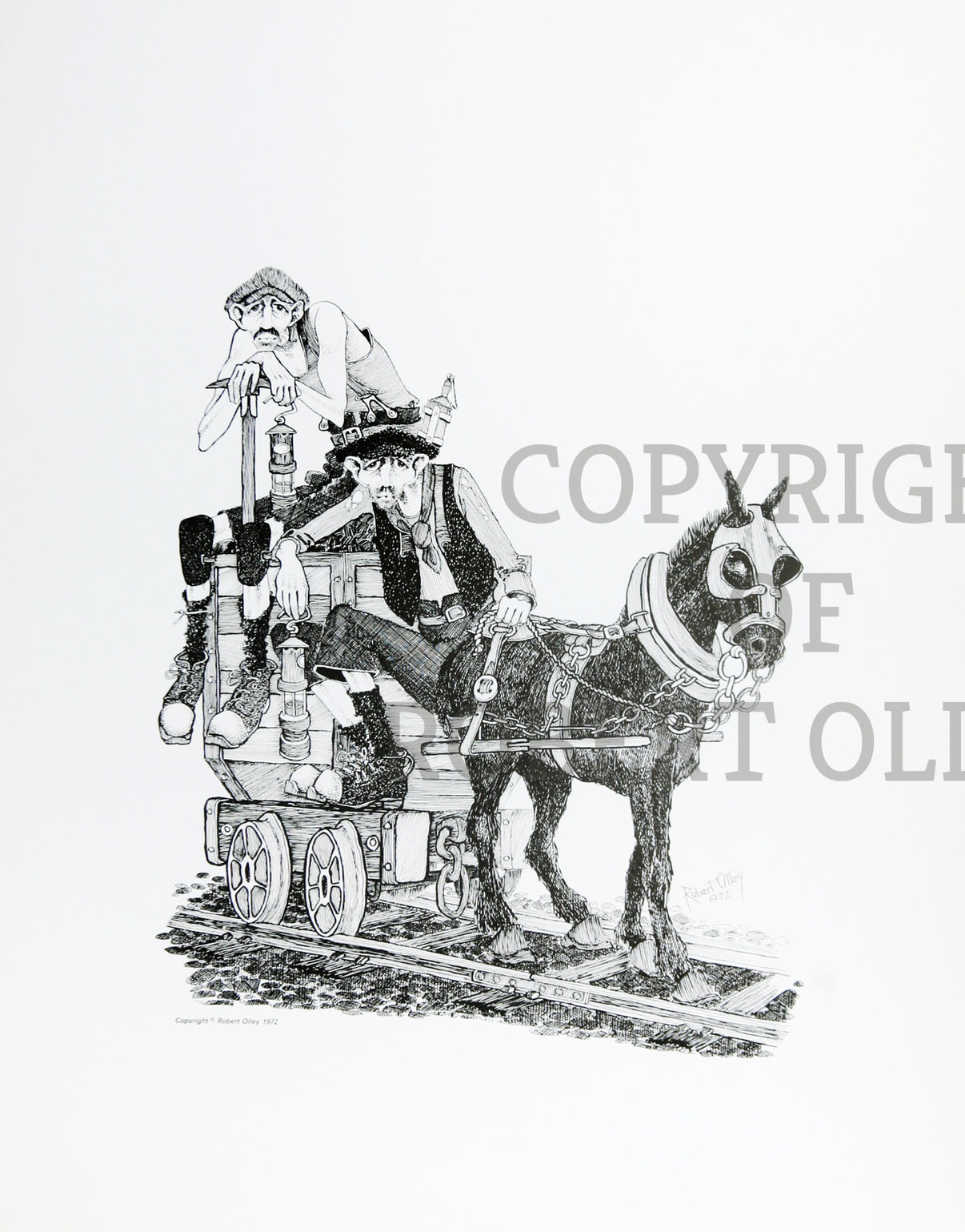 Coal Mining Prints - Going Outbye – Robert Olley - North East Artist ...